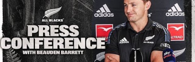 Beauden Barrett previews Welsh Test | Press Conference (Cardiff ...