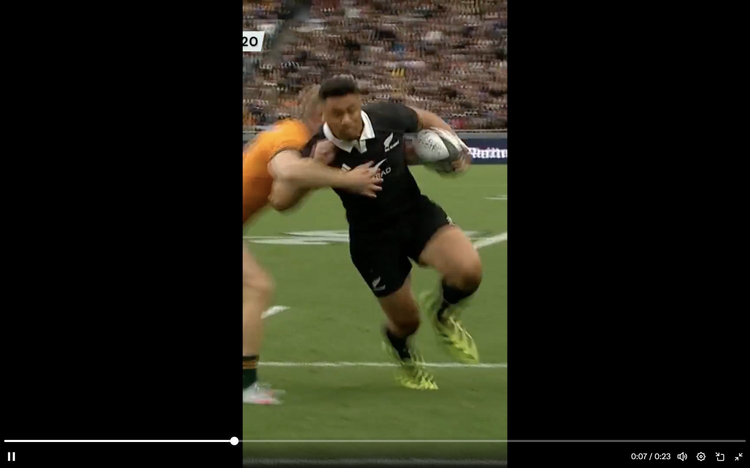 Caleb Clarke scores the first try | Ultimate Rugby Players, News ...